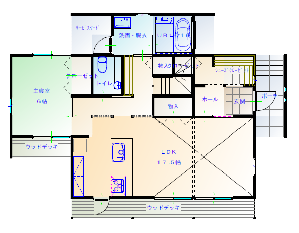 3LDK／28.55坪 | ローコスト住宅 にじいろのおうち