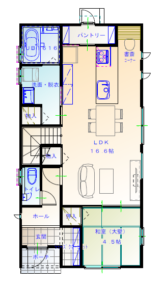 4LDK／29.55坪 | ローコスト住宅 にじいろのおうち