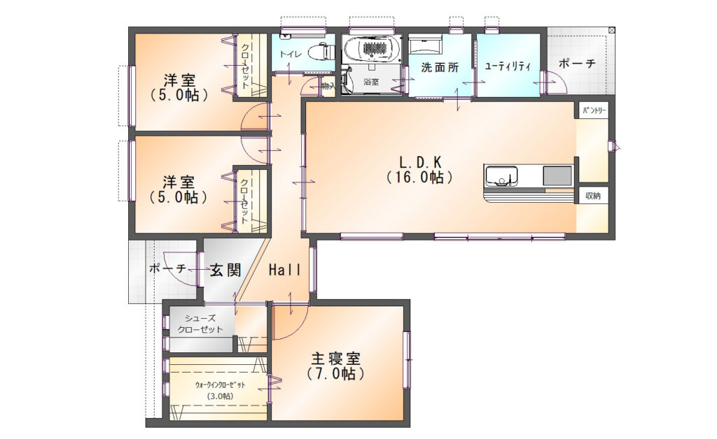 RYEW-30【3LDK】4～6人家族様にぴったりプラン! | ローコスト住宅 にじいろのおうち